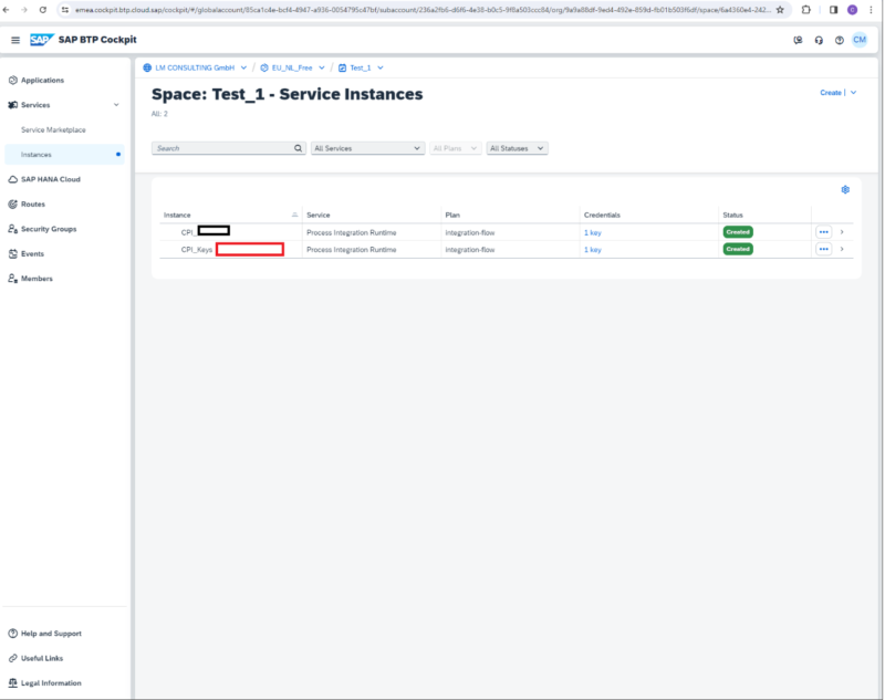 Service Keys in SAP BTP nutzen mit dieser Anleitung